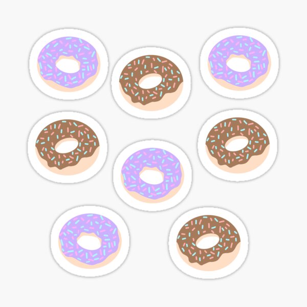 "Cute Donut sticker pack" Sticker for Sale by melsticker | Redbubble