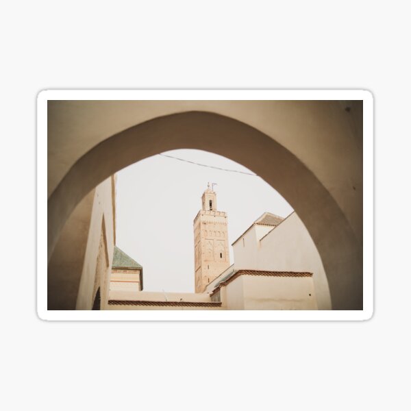 "Moroccan city design and architecture in Marrakech Medina" Sticker by ...