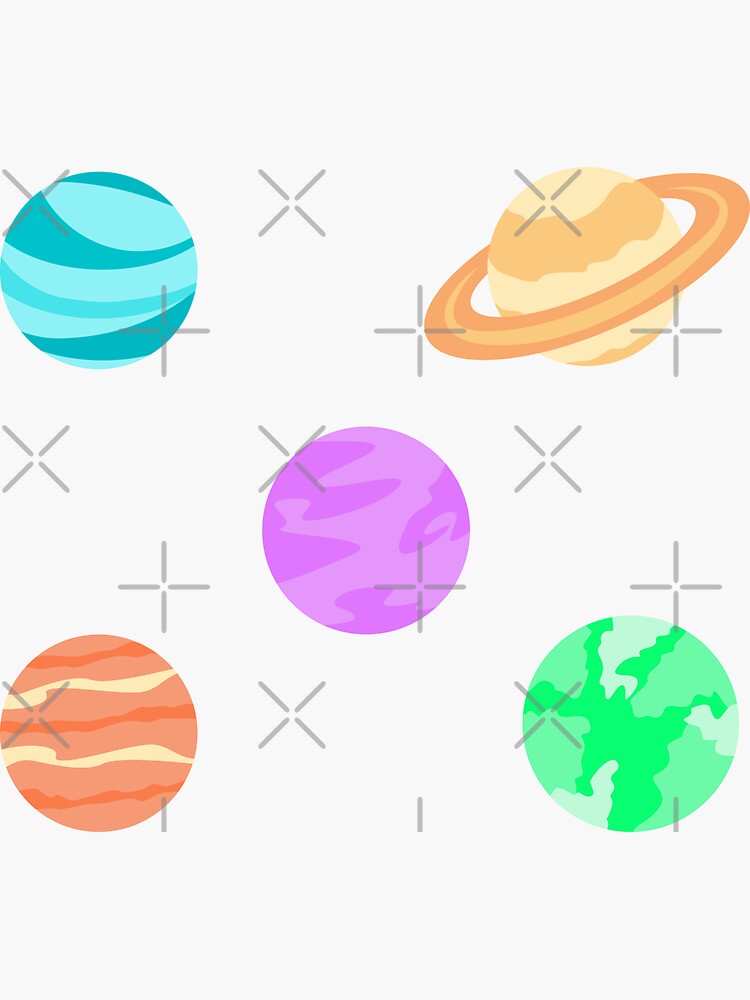 "My planets sticker pack" Sticker for Sale by Bonicrazypeople | Redbubble