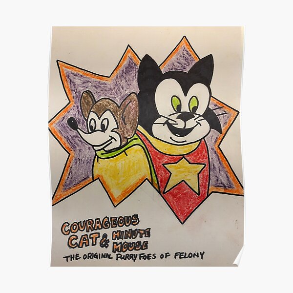 Courageous Cat Wall Art | Redbubble