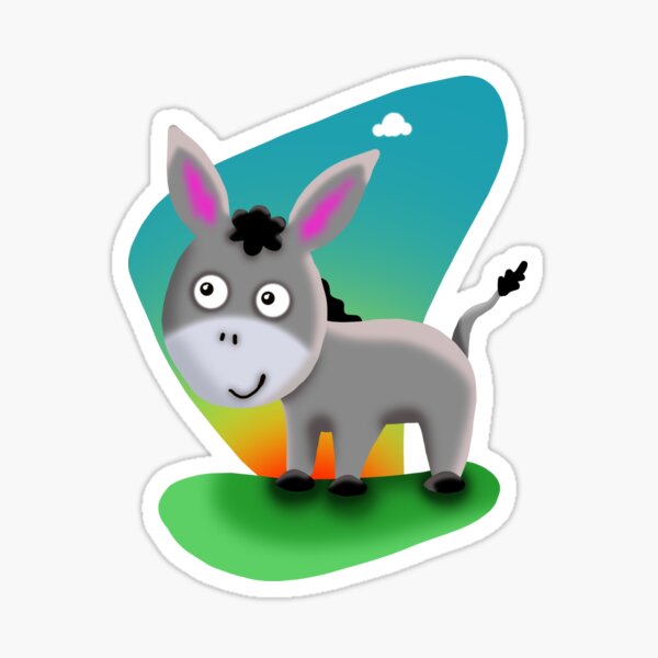 "donkey" Sticker for Sale by pety-world | Redbubble