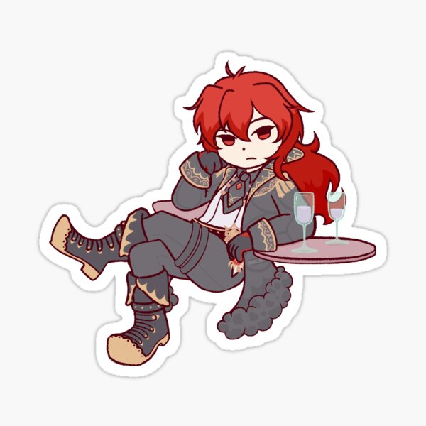 "Genshin Impact - Diluc" Sticker by Wow-a-dog | Redbubble