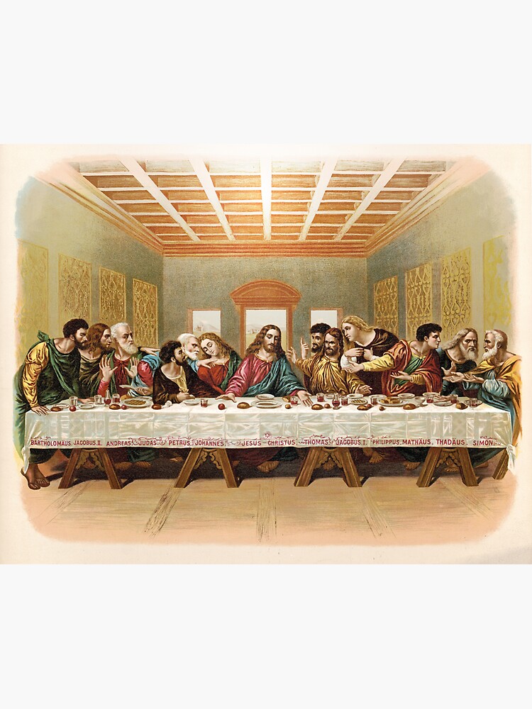 "The Last Supper Vintage Art" Sticker for Sale by prawny-vintage ...