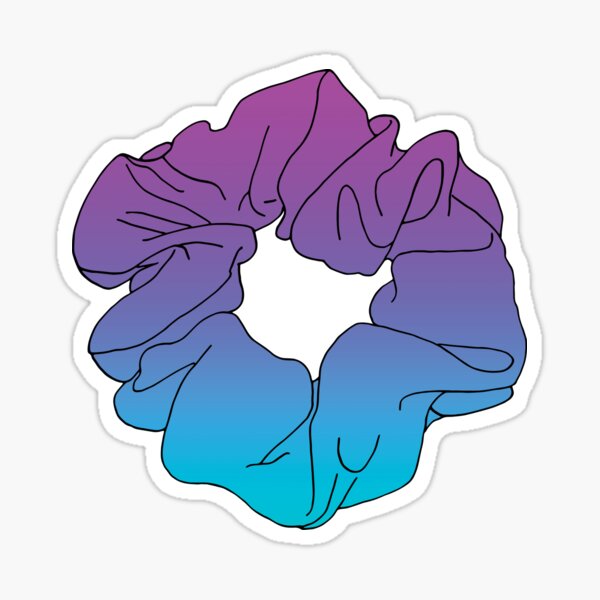 " Pink Purple Blue Gradient Scrunchie" Sticker for Sale by CShortallArt ...