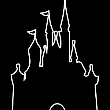 "Magic Castle Minimalist outline design - princess Castle - Theme Park ...