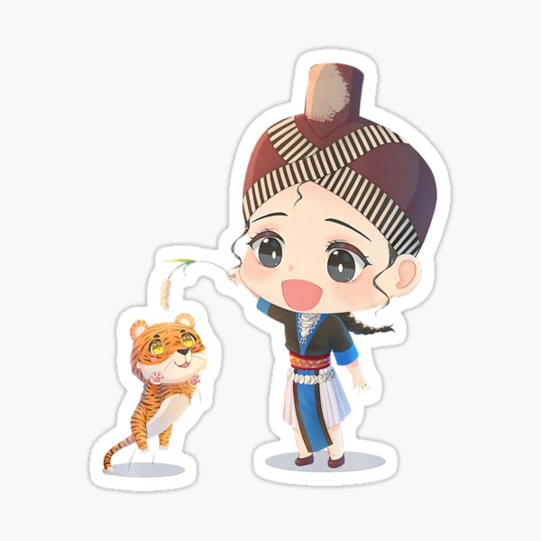 "Chibi Hmong Girl & Tiger " Sticker for Sale by robinsonfevb45 | Redbubble