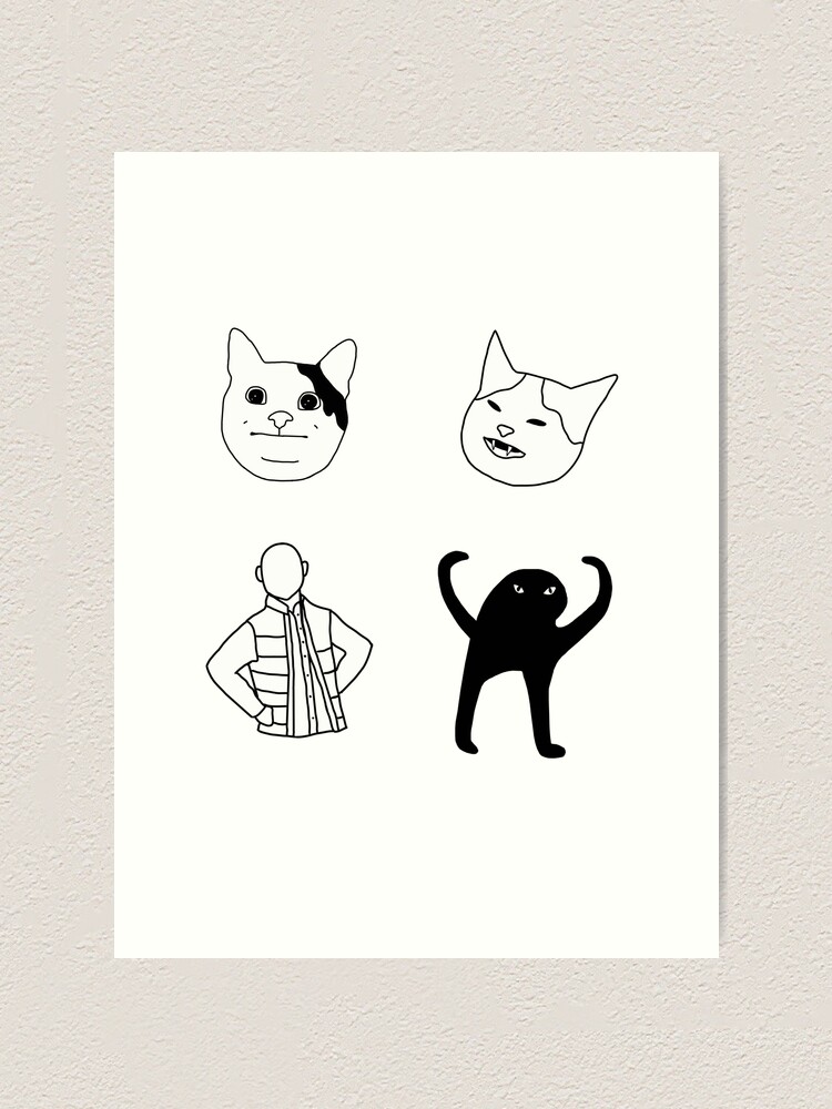 "Memes Outlines Sticker Pack" Art Print for Sale by MarssyMT | Redbubble