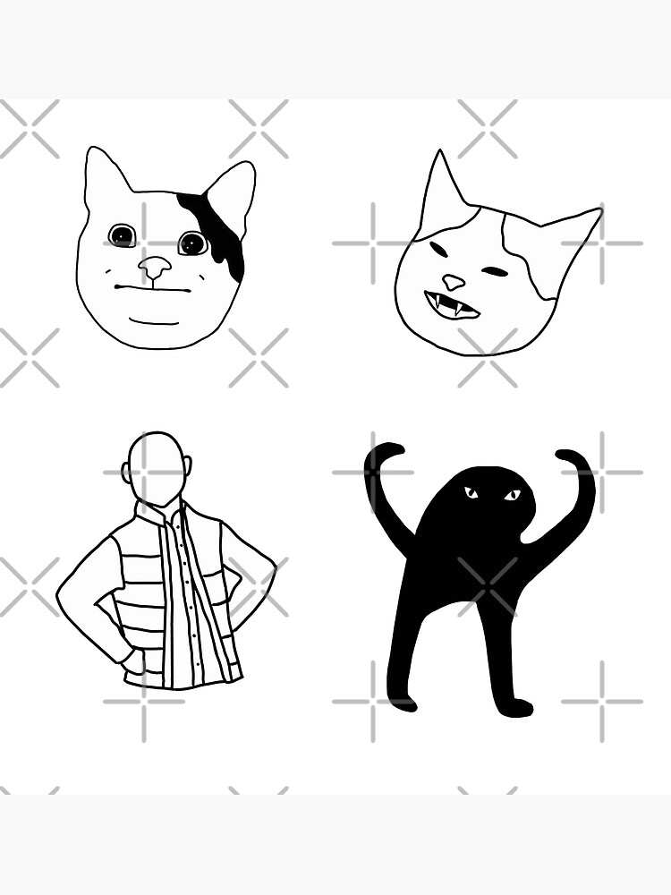 "Memes Outlines Sticker Pack" Photographic Print for Sale by MarssyMT ...