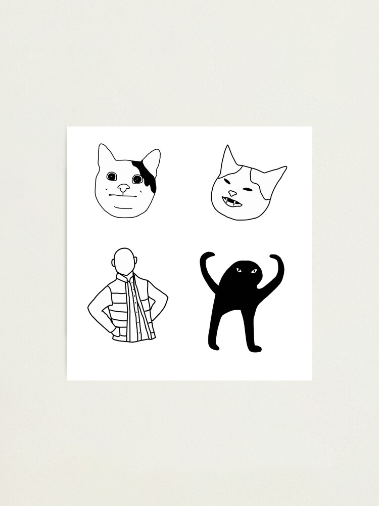 "Memes Outlines Sticker Pack" Photographic Print for Sale by MarssyMT ...