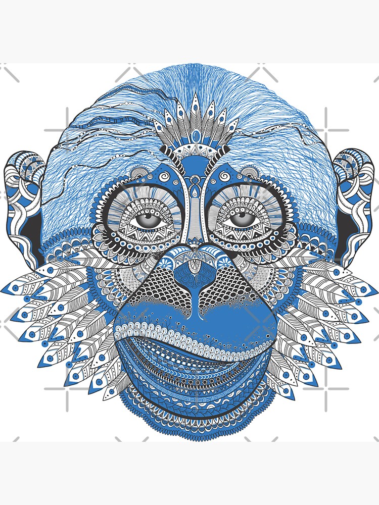 "MONKEY FACE. " Sticker by Wahbastore | Redbubble