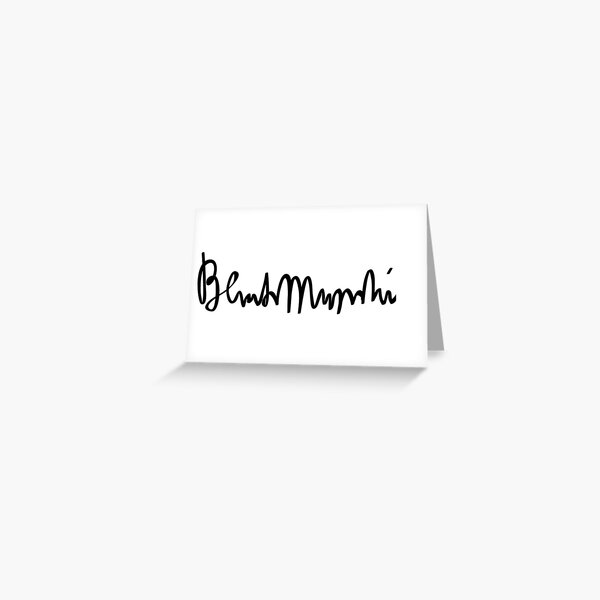 "Benito Mussolini Signature" Greeting Card by DurarStore | Redbubble