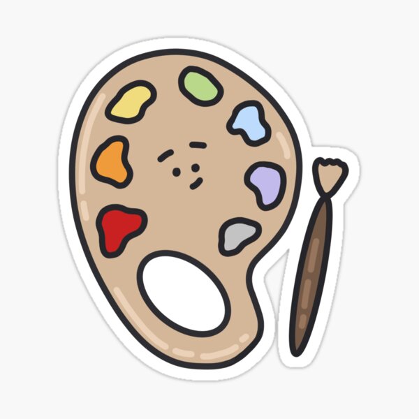 "Paint Pallet " Sticker for Sale by naomijanee | Redbubble