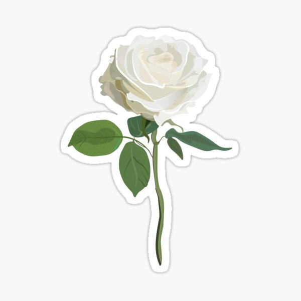 "White Rose" Sticker for Sale by allykats | Redbubble
