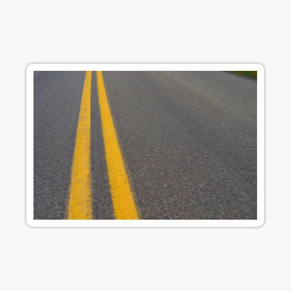 "Yellow Lines Road Background Straight Guidance " Sticker for Sale by ...