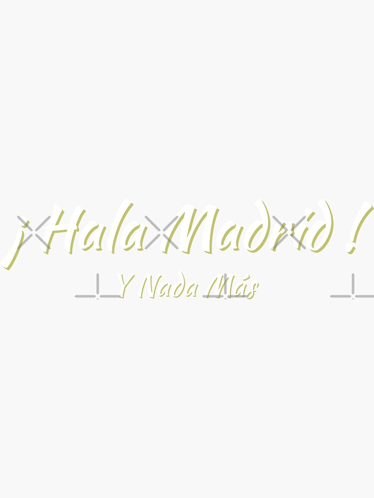 "Hala Madrid" Sticker by AnasShommakhi | Redbubble
