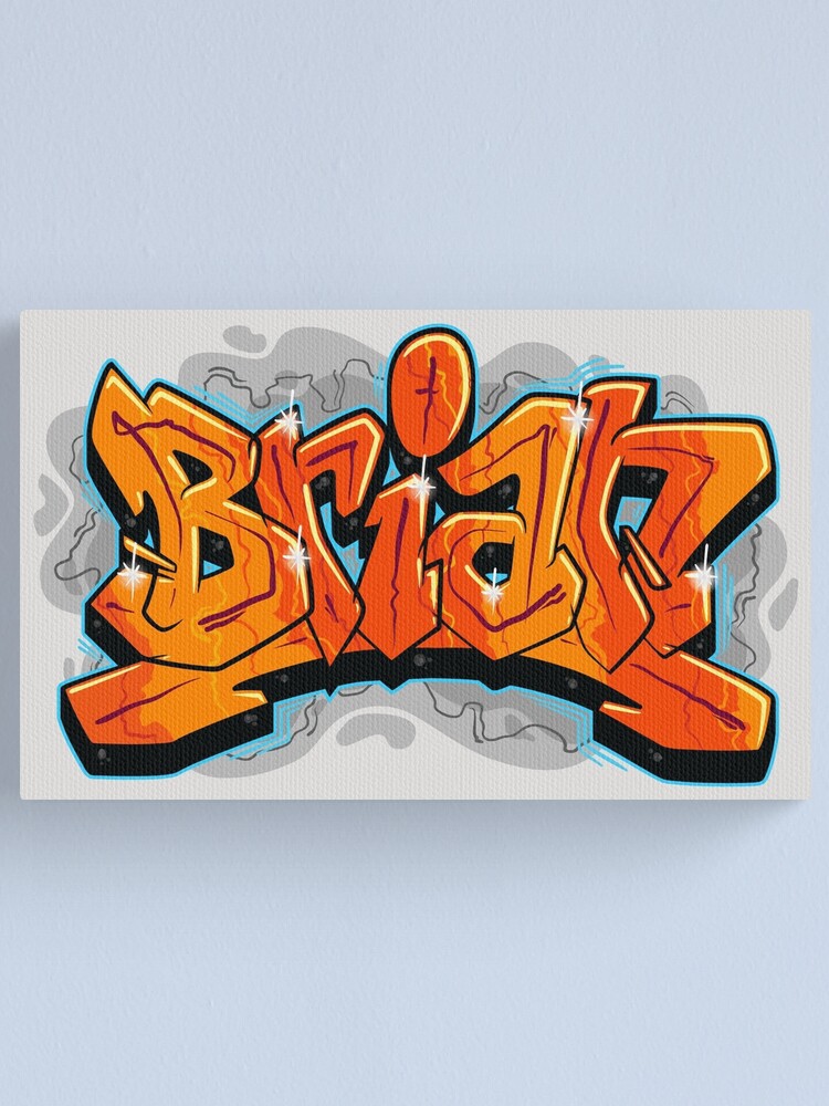 "Brian Graffiti Name" Canvas Print for Sale by NameGraffiti | Redbubble