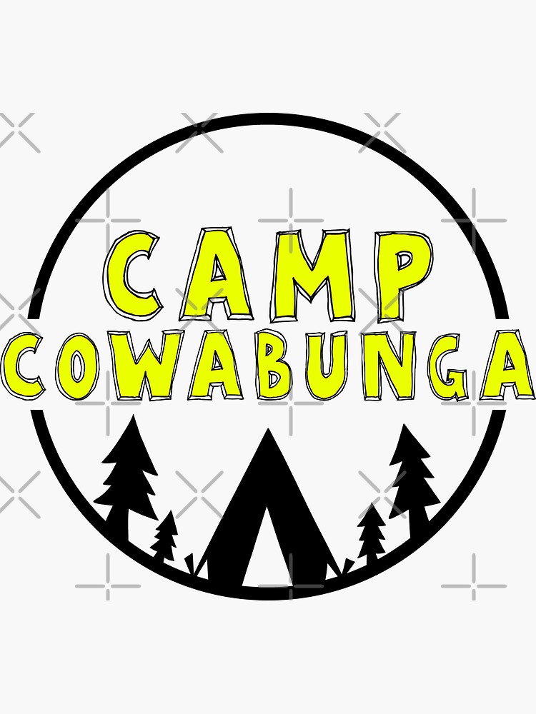 "Camp Cowabunga" Sticker for Sale by jasonsharman | Redbubble
