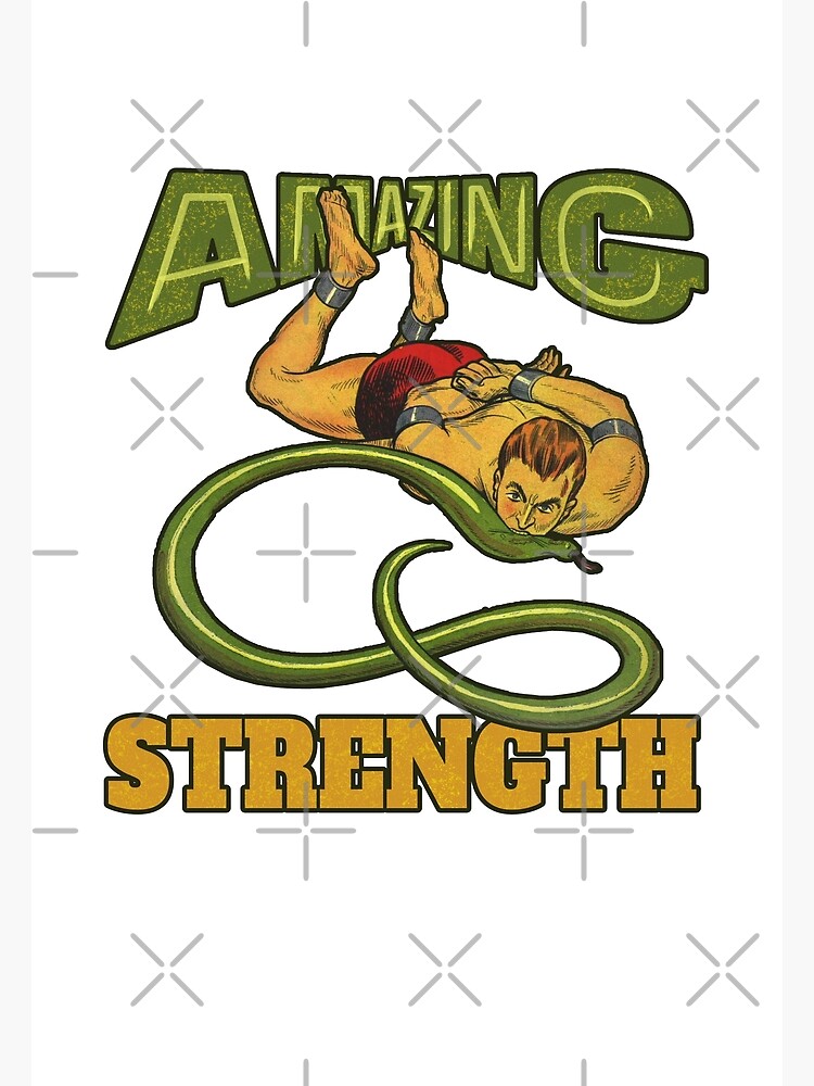 "Amazing Strength Vintage Comic Illustration" Poster by Eduardo-Tavares ...