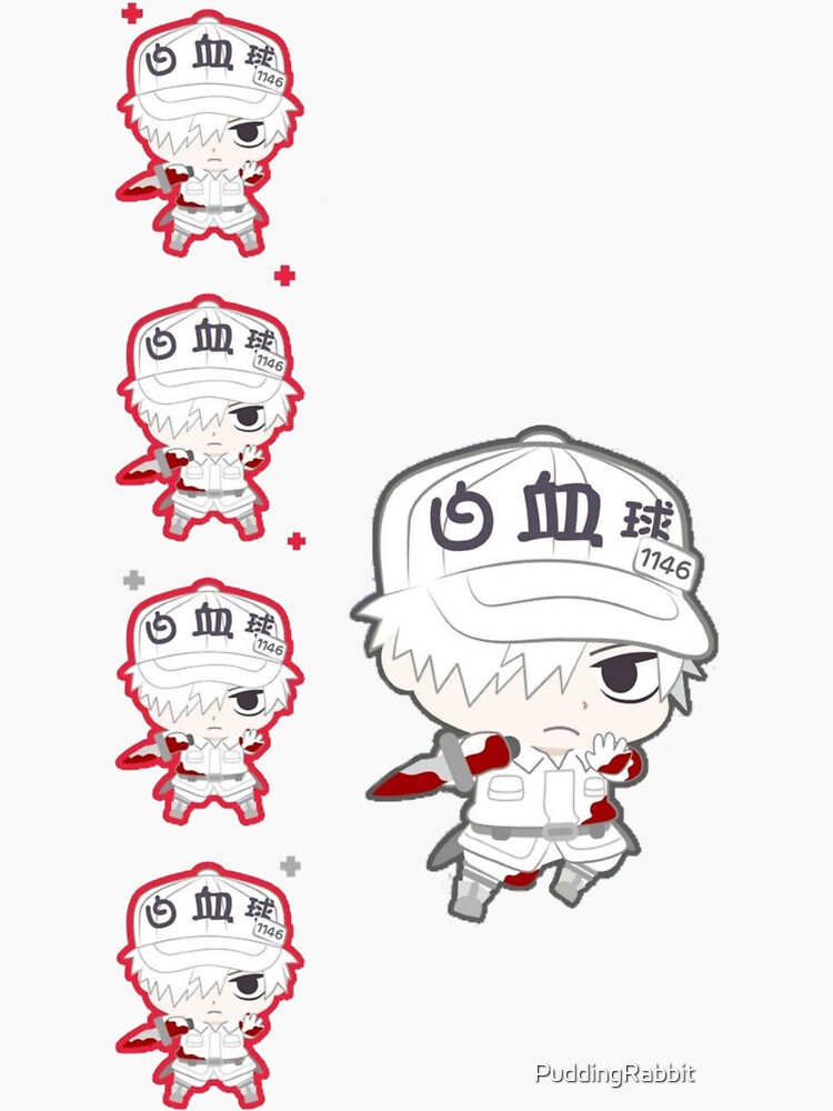 "Chibi U-1196 Bacteria At Work - Anime" Sticker for Sale by ...