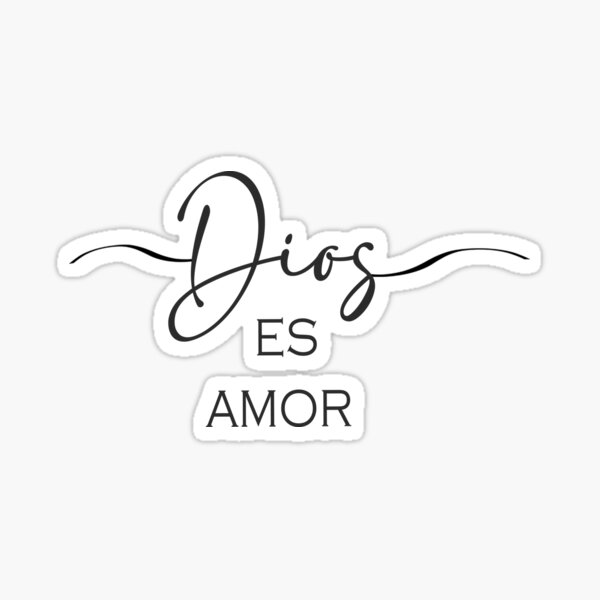 "Dios es amor, spanish bible verse, christian quote" Sticker for Sale ...