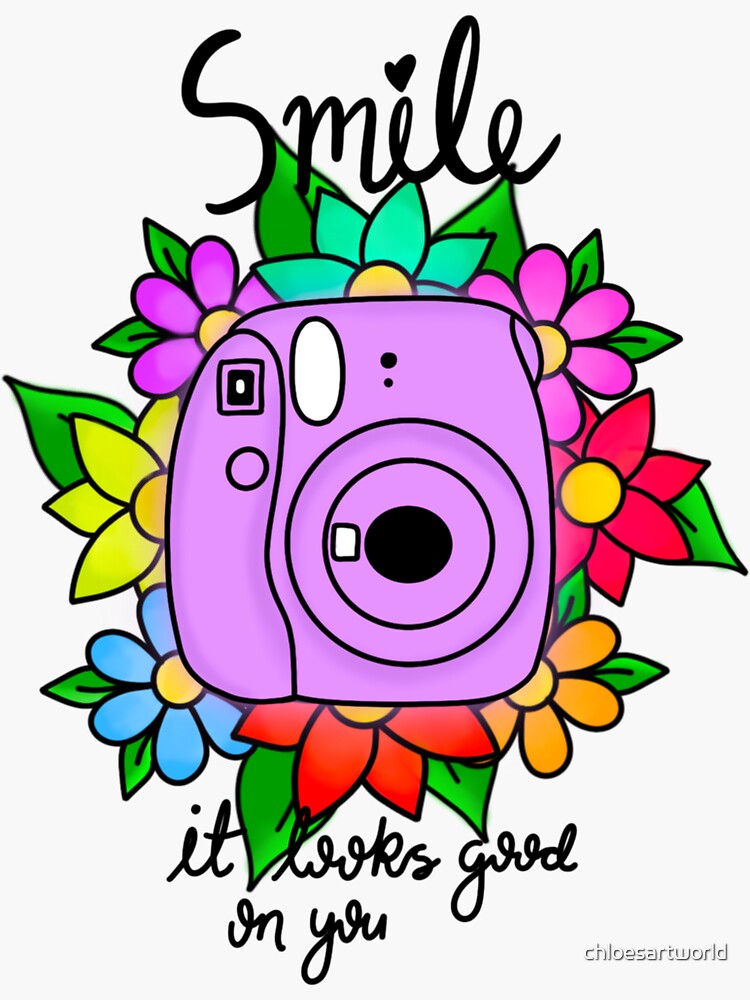 "Smile it looks good on you" Sticker for Sale by chloesartworld | Redbubble