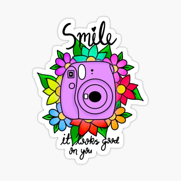 "Smile it looks good on you" Sticker for Sale by chloesartworld | Redbubble