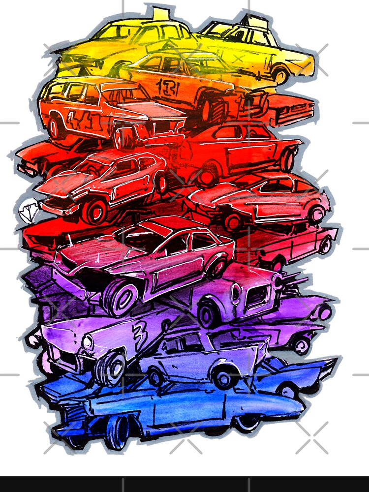 "banger car doodle' - hand drawn by design by travalgar vallertine" T ...