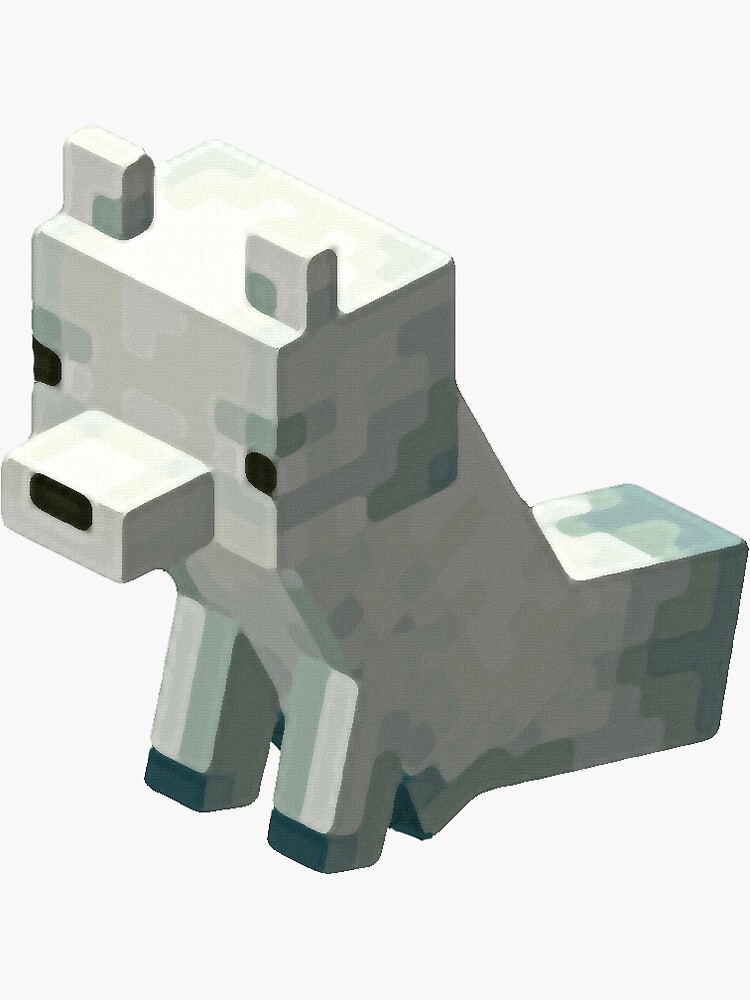 "Minecraft Arctic Fox" Sticker by y0onb0k | Redbubble