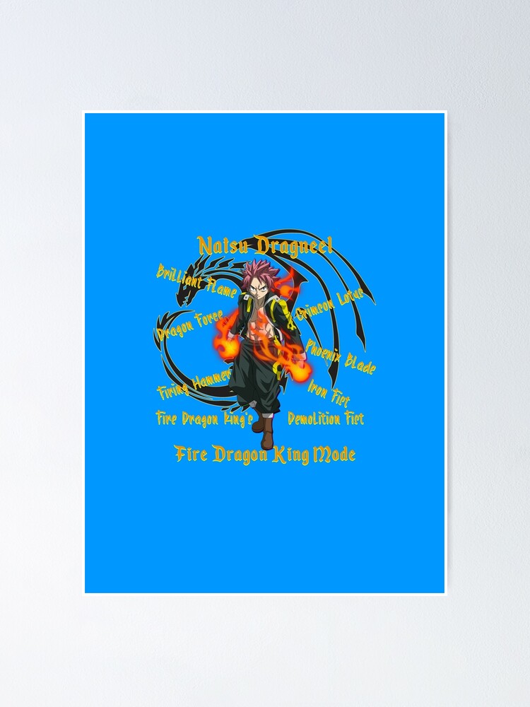 "Fairytail - Fire Dragon King Mode" Poster by JediJR | Redbubble