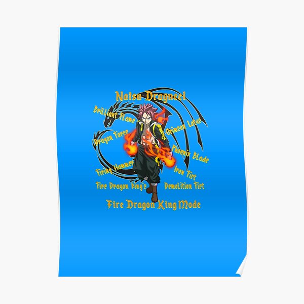 "Fairytail - Fire Dragon King Mode" Poster by JediJR | Redbubble