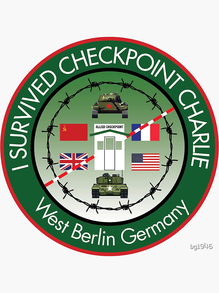"I Survived Checkpoint Charlie" Sticker for Sale by William Gibson ...