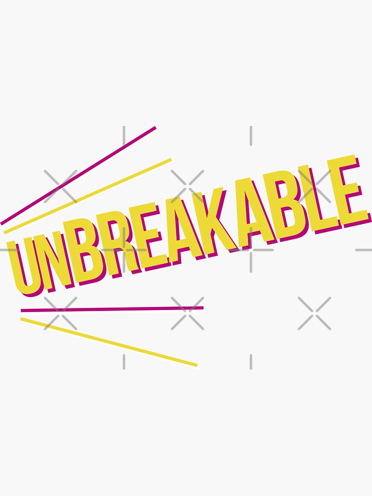 "Unbreakable" Sticker for Sale by infocorp | Redbubble
