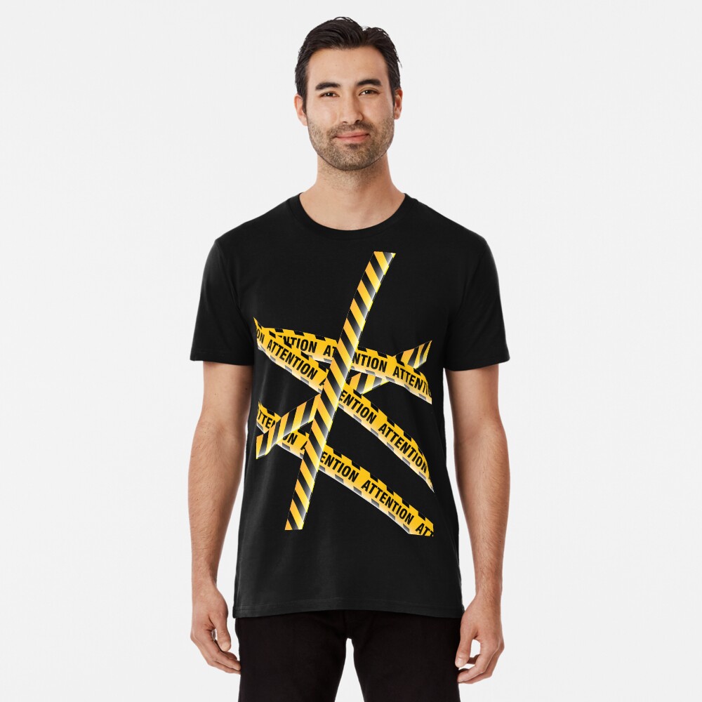 "Hazard black and yellow striped ribbon, caution tape of warning signs ...