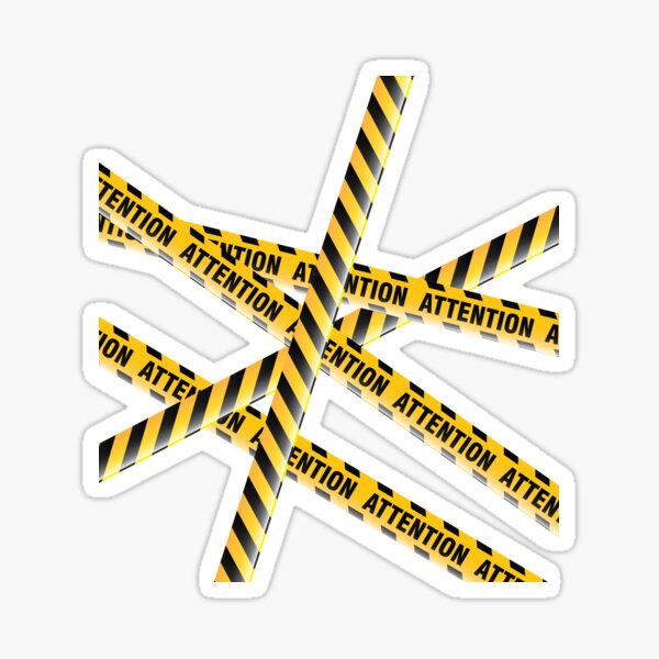 "Hazard black and yellow striped ribbon, caution tape of warning signs ...