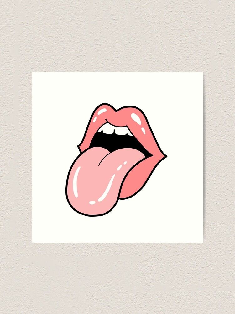 "preppy lips" Art Print for Sale by createdbyalz | Redbubble