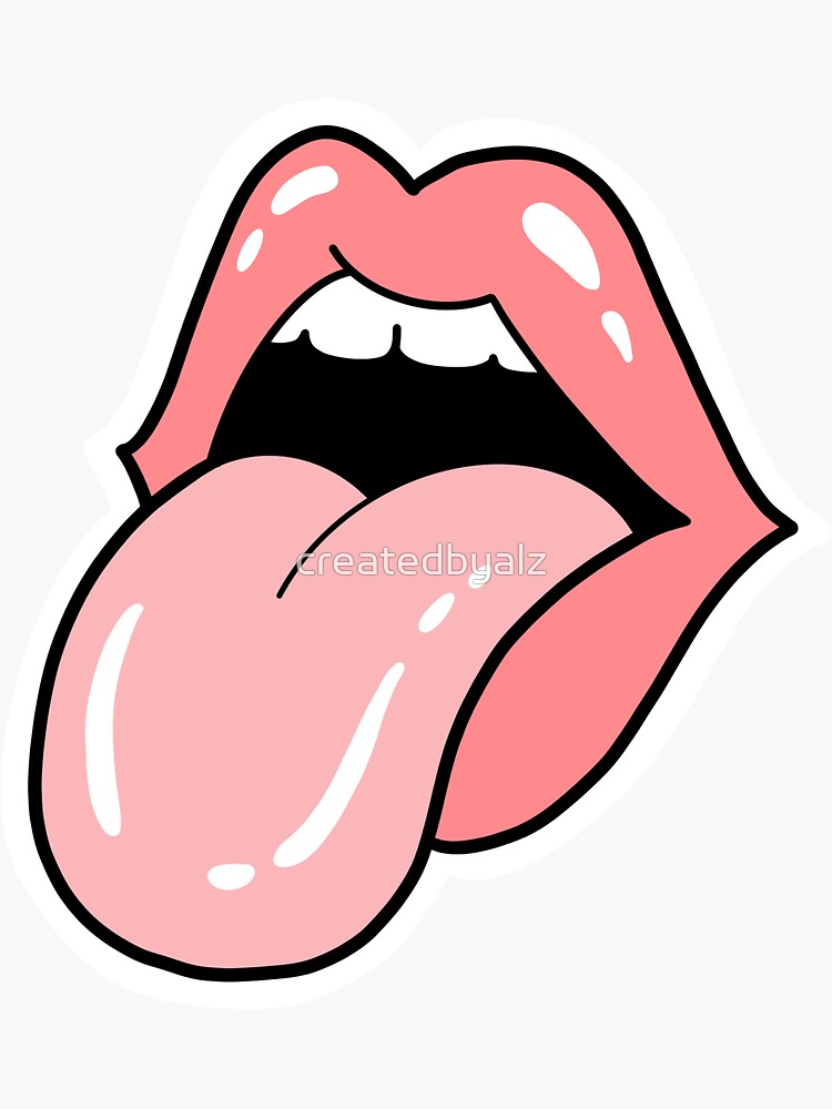 "preppy lips" Sticker for Sale by createdbyalz | Redbubble