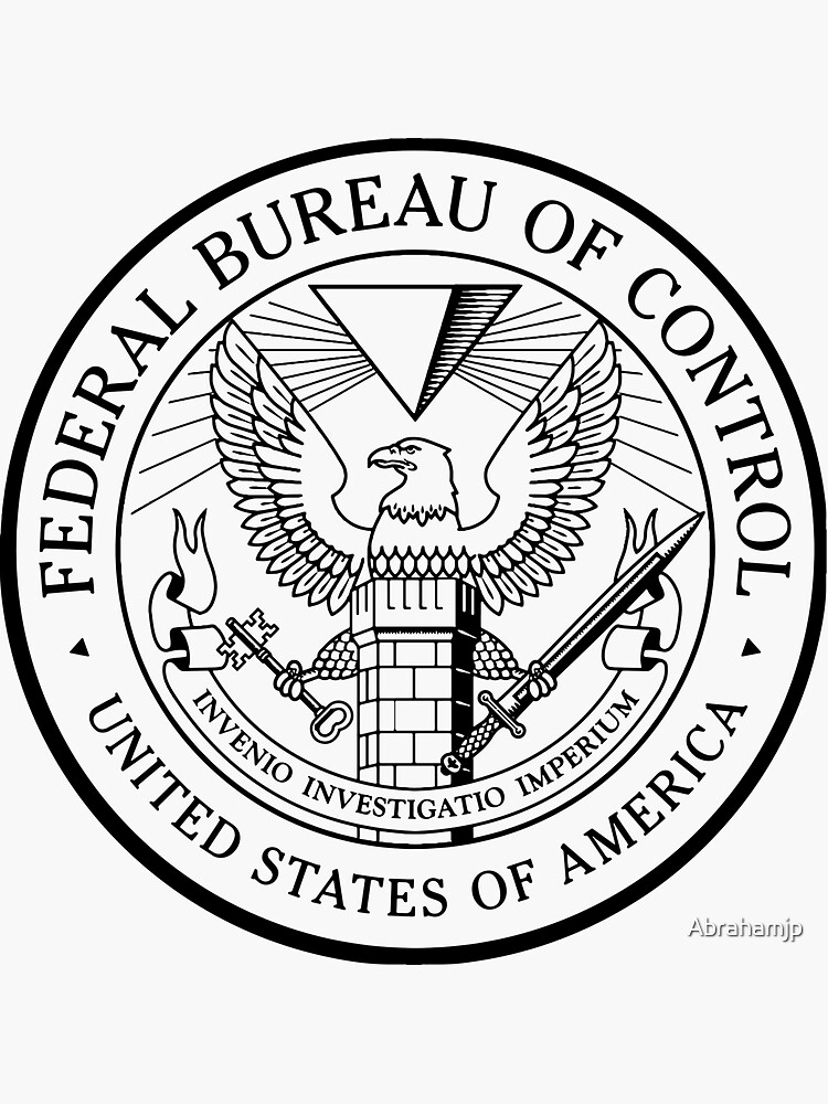 "FBC- Federal Bureau of Control " Sticker for Sale by Abrahamjp | Redbubble