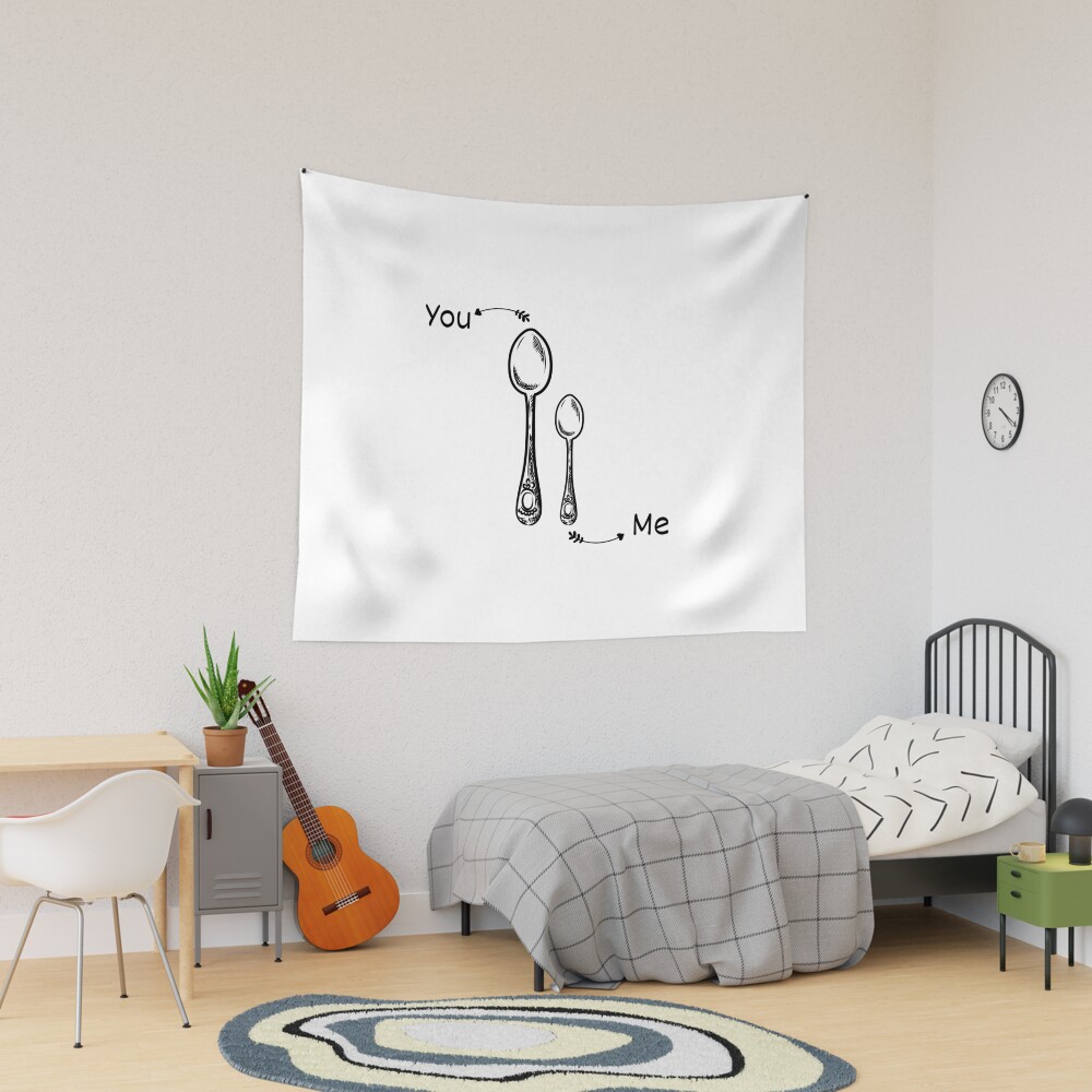 "Big spoon little spoon spooning snuggle white" Poster for Sale by ...