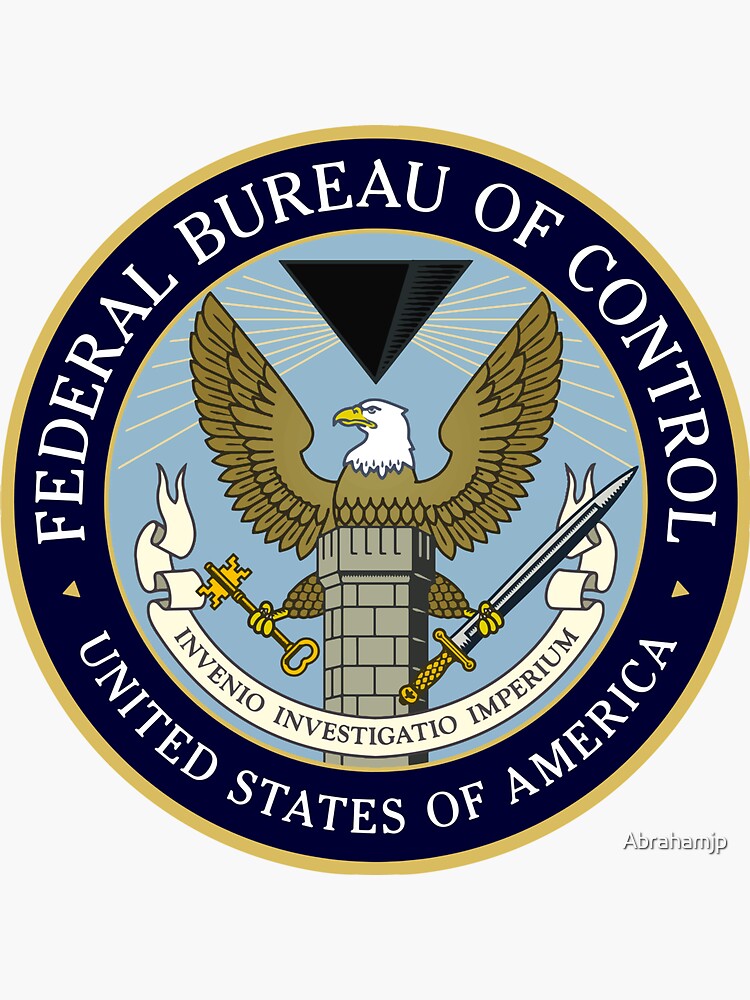 "FBC- Federal Bureau of Control " Sticker for Sale by Abrahamjp | Redbubble