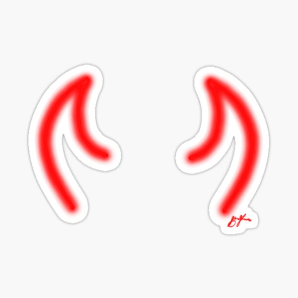 "Devil horns design" Sticker for Sale by ArtbyBroghan | Redbubble