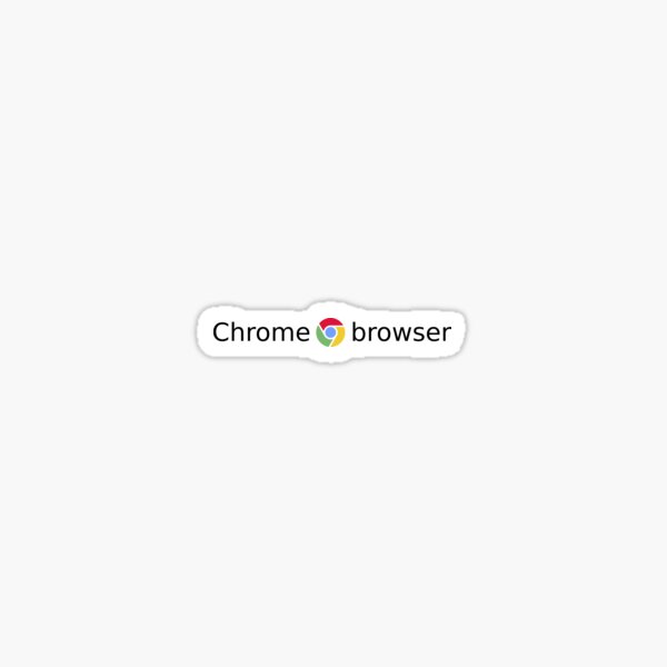 "Google chrome browser text logo sticker" Sticker for Sale by wiggy38 ...