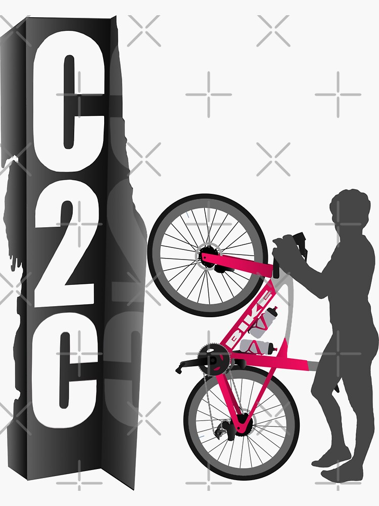 "C2C Signpost cycle challenge" Sticker by cycleexplorers | Redbubble