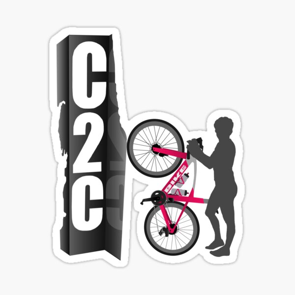 "C2C Signpost cycle challenge" Sticker by cycleexplorers | Redbubble