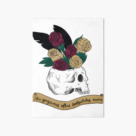 "Addams Family Credo Skull" Art Board Print by scarlettdetectv | Redbubble