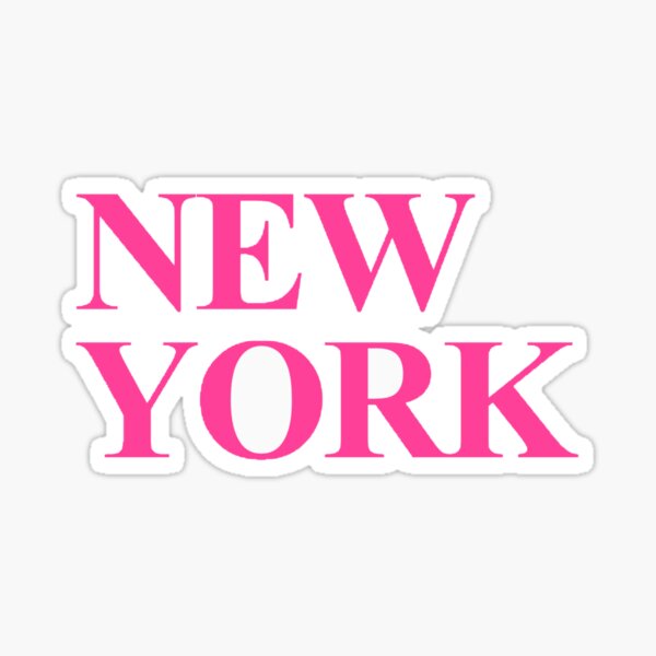 "PINK NEW YORK PREPPY" Sticker for Sale by london-makaylaa | Redbubble