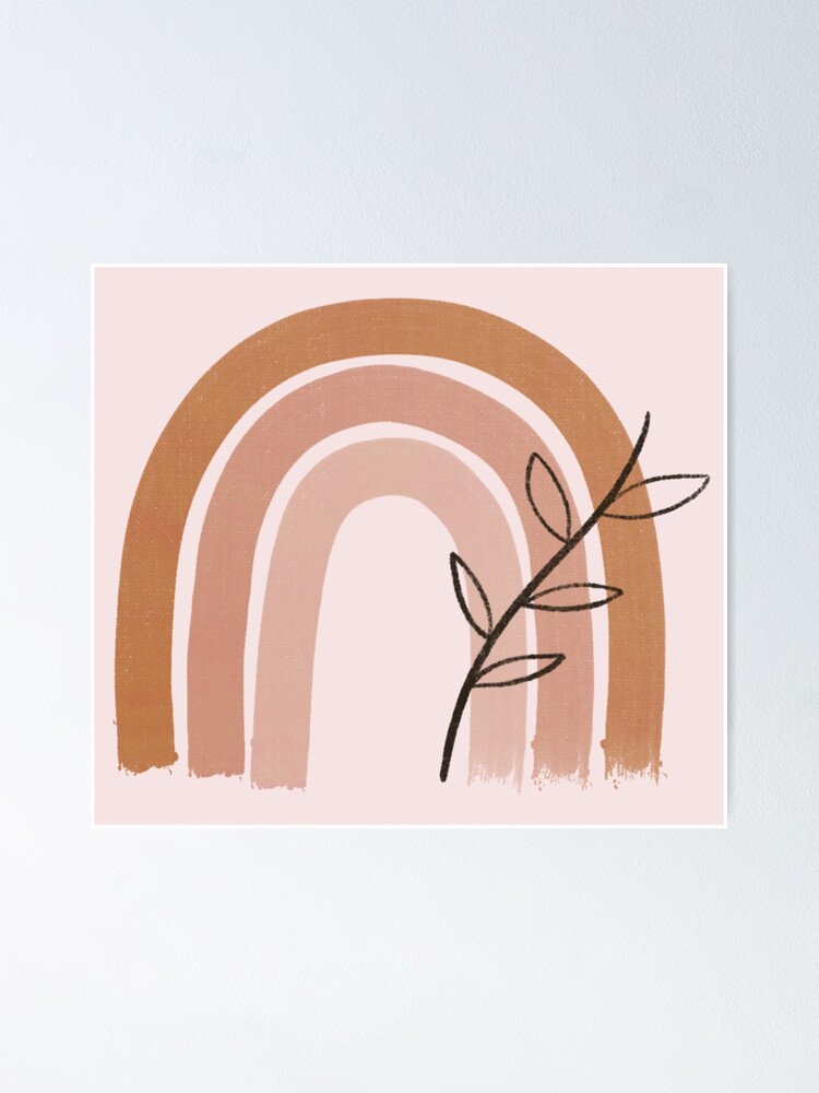 "pink and orange boho rainbow" Poster for Sale by kokobeanco | Redbubble