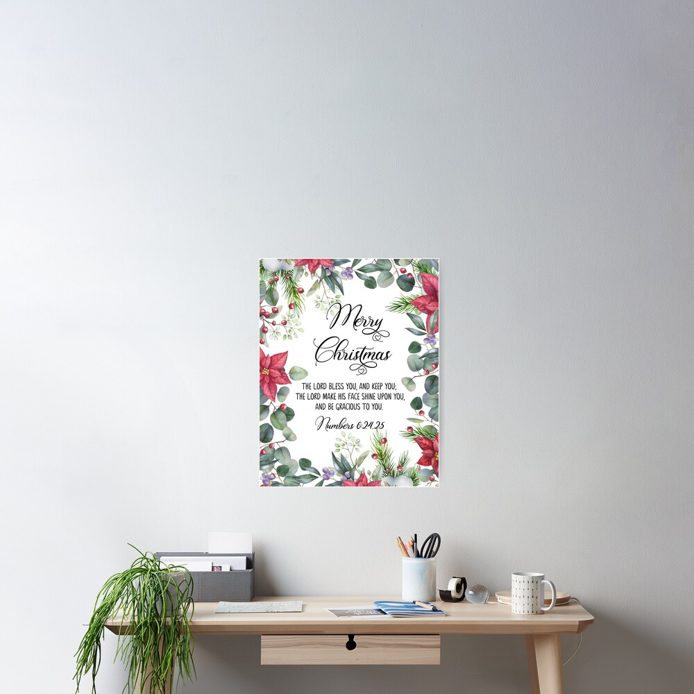 "Christmas, Merry Christmas Wall Decor, Winter Holidays, Scripture Art ...
