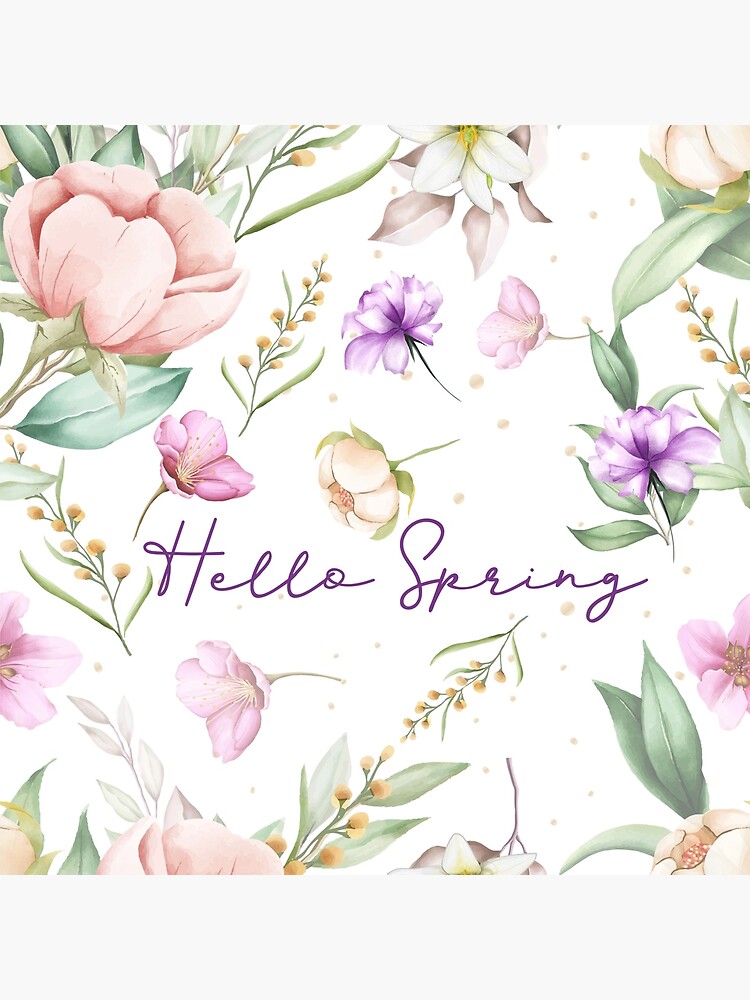 "Spring watercolor flower pattern" Poster for Sale by wissame | Redbubble