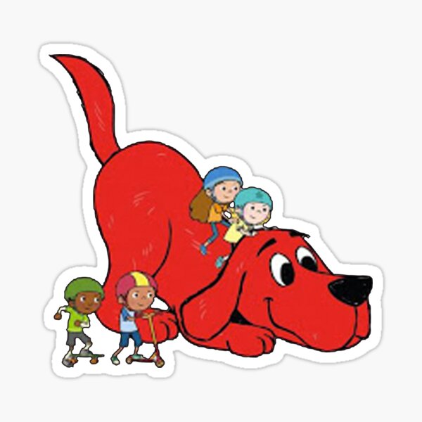 "Clifford the big red dog " Sticker by nostalgia-kids | Redbubble
