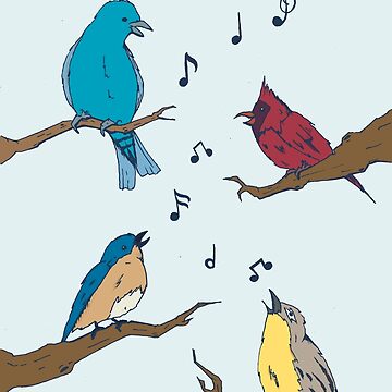 "Four Calling Birds" Art Print for Sale by SVaeth | Redbubble